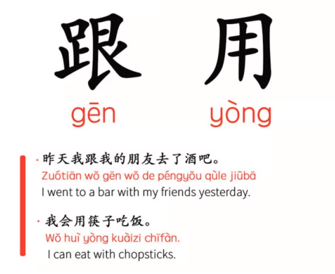 How to say "with" in Mandarin Chinese language - GoEast Mandarin